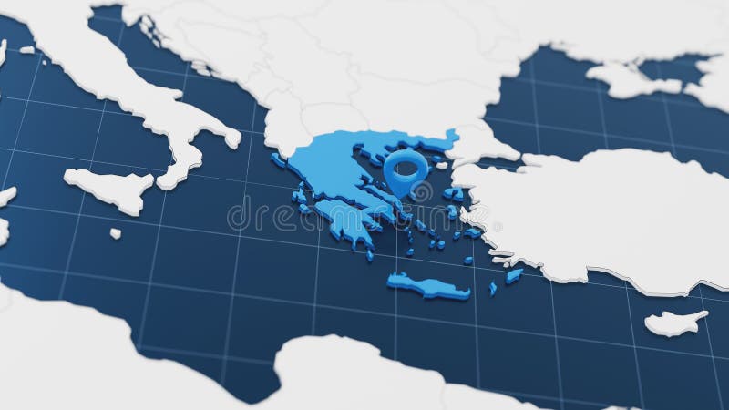 White Europe Map with Countries Outline on Blue Background. Europe Map ...