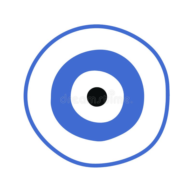 Blue Greek Evil Eye Vector - Symbol of Protection Stock Vector ...