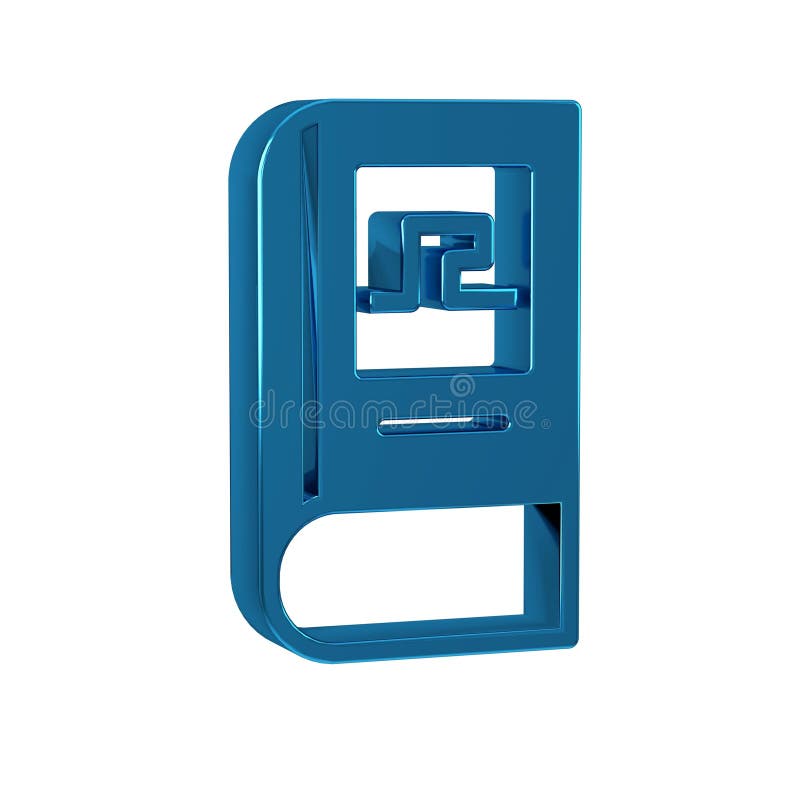 Blue Greek History Book Icon Isolated on Transparent Background. Stock ...