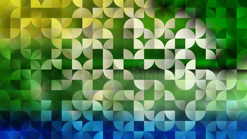 Blue and Green Abstract Quarter Circles Background Vector Image Stock ...