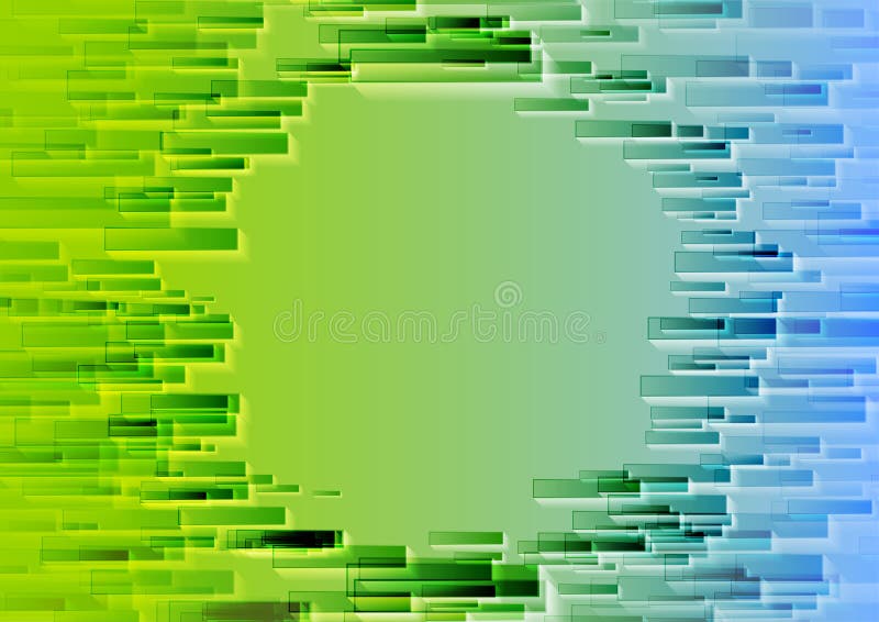 Blue and Green Abstract Tech Geometric Background Stock Vector ...