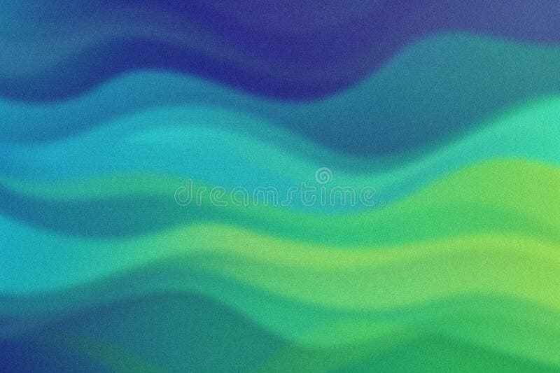 Blue and Green Abstract Wave Background. Oceanic Gradient with Smooth ...