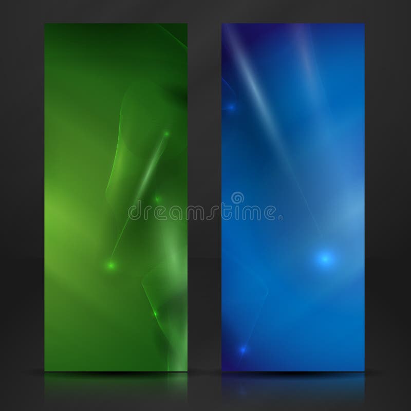 Blue and Green Banner. stock vector. Illustration of cool - 34847501