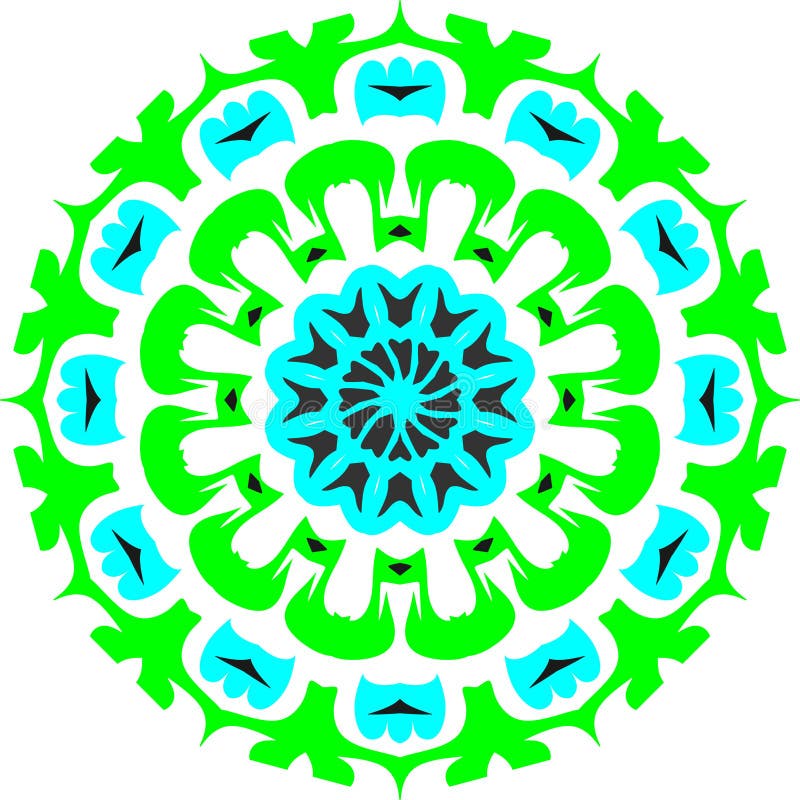 Colour Mandala Art Design Template Stock Vector - Illustration of ...