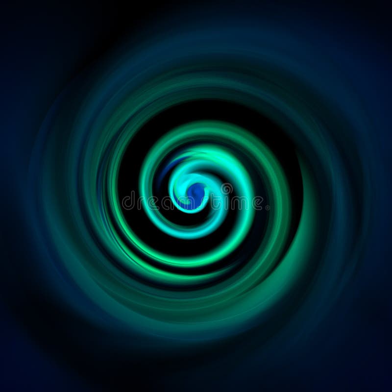 Blue Green Black Graphic Design. Spiral Circular Shape and Pattern ...