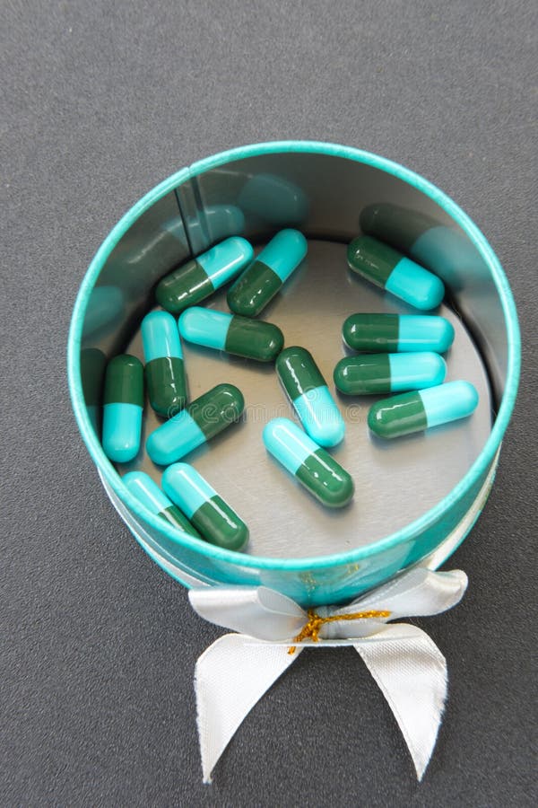 Blue and Green Capsules,medicine Antibiotic Stock Photo - Image of ...