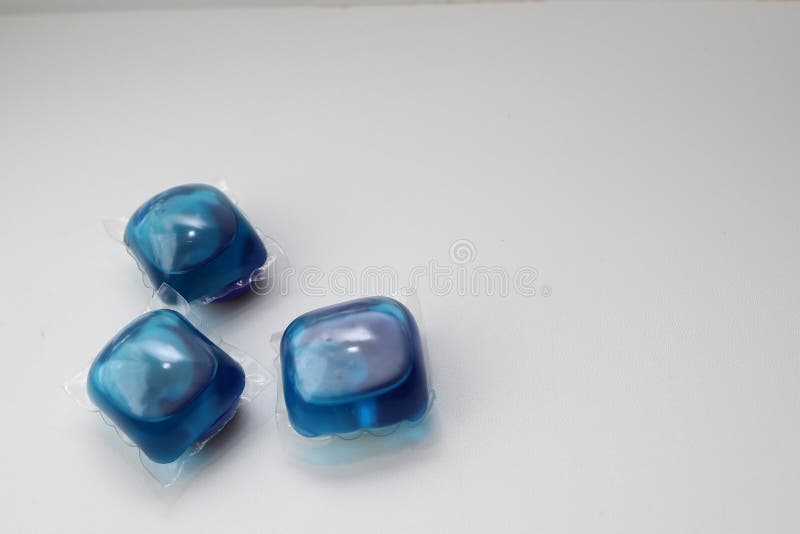 Blue and Green Capsules for Washing Powder, Modern Liquid Powder for ...