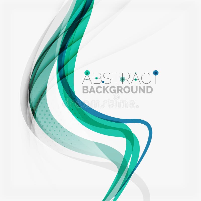 Blue and Green Color Abstract Waves Stock Vector - Illustration of ...