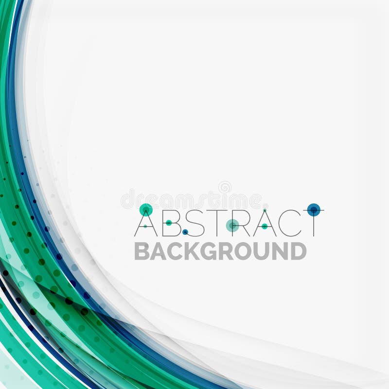 Blue and Green Color Abstract Waves Stock Vector - Illustration of ...