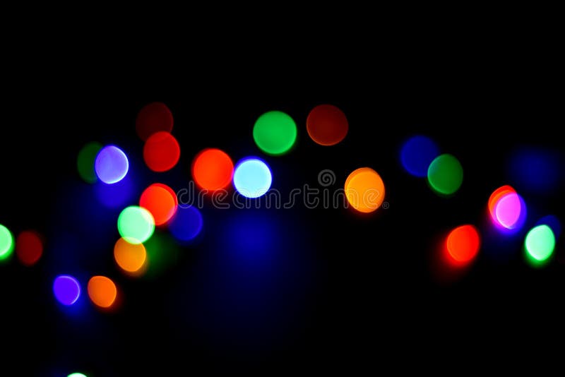 Blue, Green, Cyan, Yellow, Red Colored Bokeh Defocused Circle Light ...