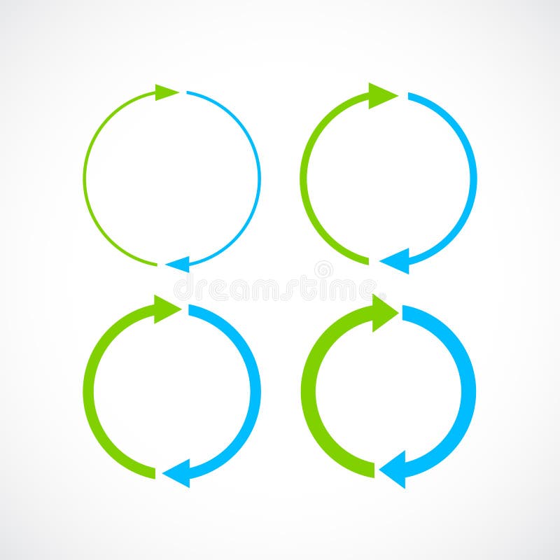 Blue and Green Cycle Arrow Icon Stock Vector - Illustration of flow ...