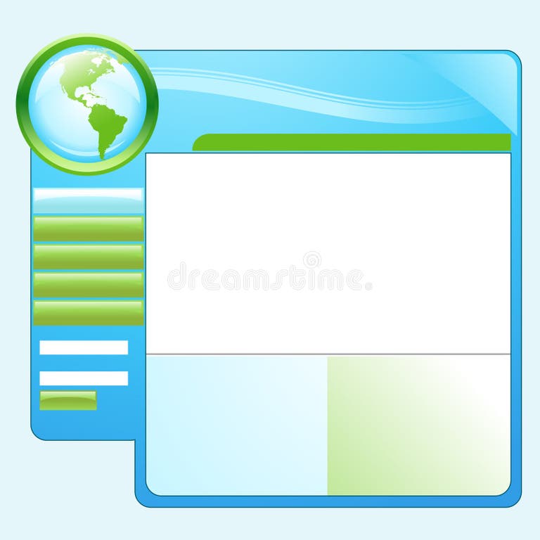 Blue Green Earth Website Template Stock Vector - Illustration of global ...