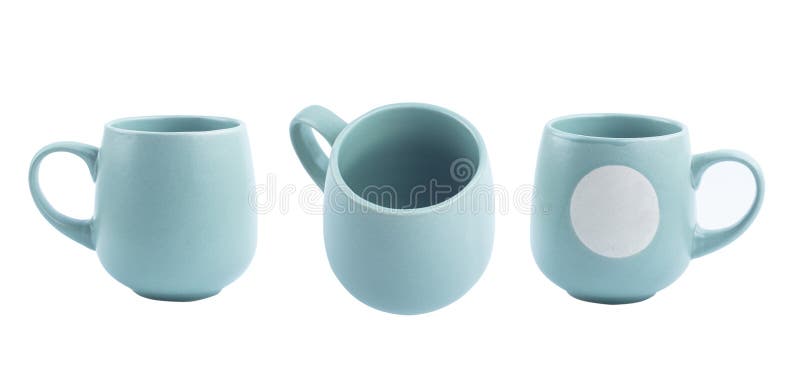 Blue green empty mug stock image. Image of object, green - 176459593