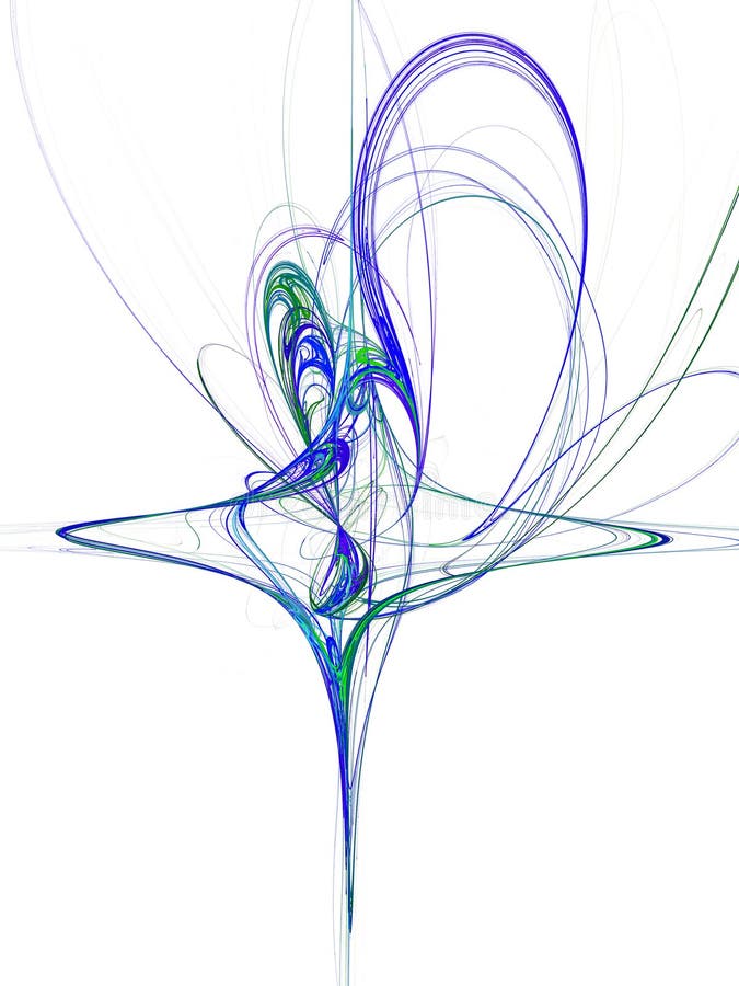 Blue and Green Flowing Lines Create a Beautiful Abstract Graphic Design ...