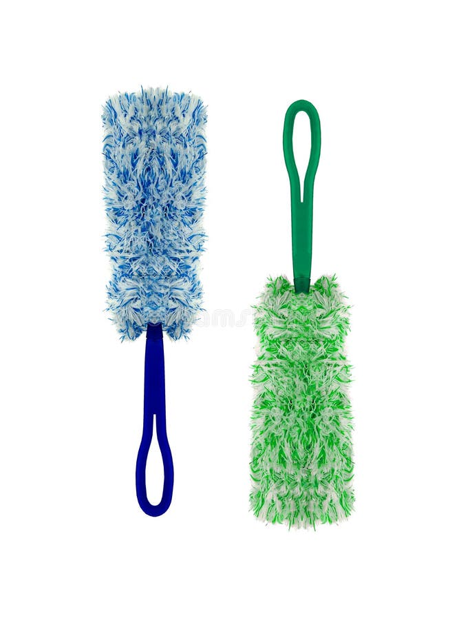 Blue and Green Fluffy Duster Stock Photo - Image of equipment, dust ...