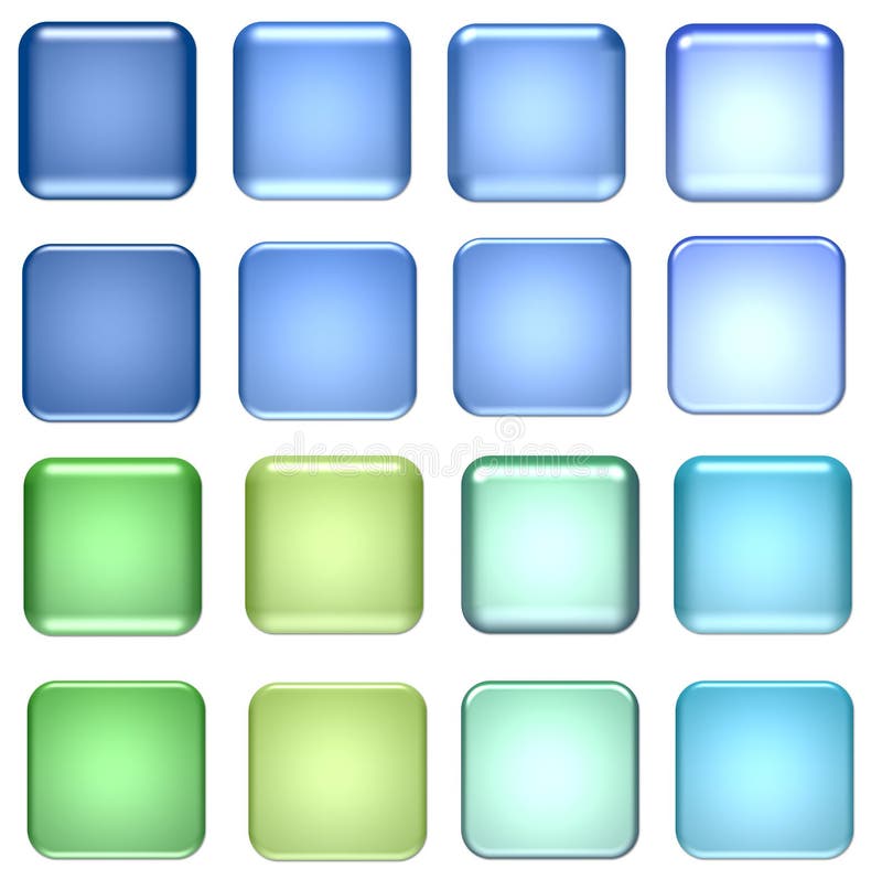 Buttons for Web - Blue Green Stock Illustration - Illustration of ...