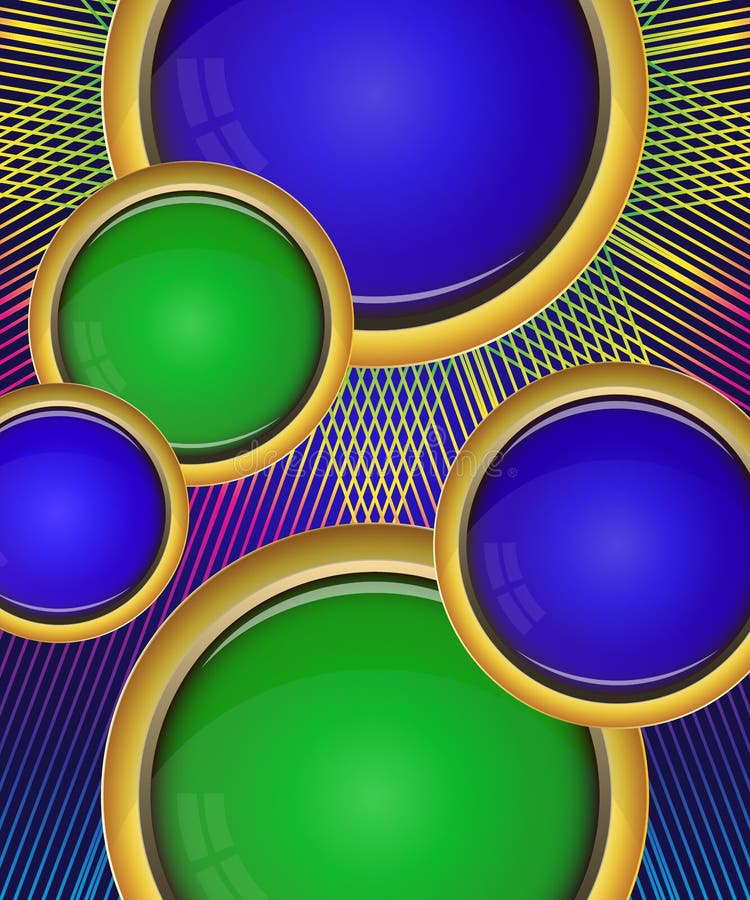 Blue and Green Glass Signs of Different Sizes Stock Vector ...