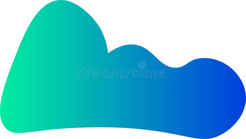 Blue and Green Gradient Blob Shape Stock Illustration - Illustration of ...