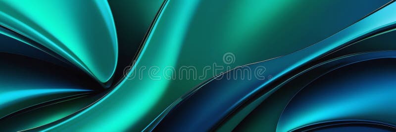 Blue Green Gradient Luxury Smooth Shiny Metal Theme Curves Pattern ...