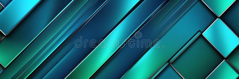 Blue Green Gradient Smooth Shiny Metal Theme Striped Diagonal Lines and ...