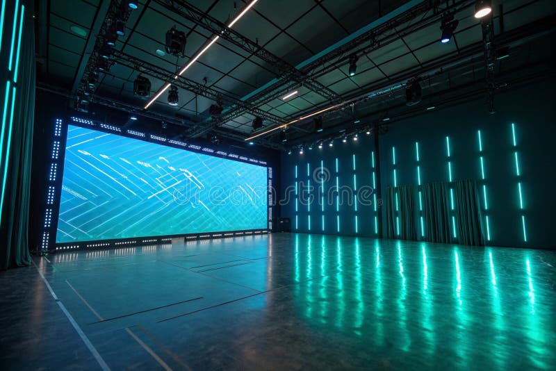 Blue Green Gradient Studio Room Abstract Background Stock Illustration ...