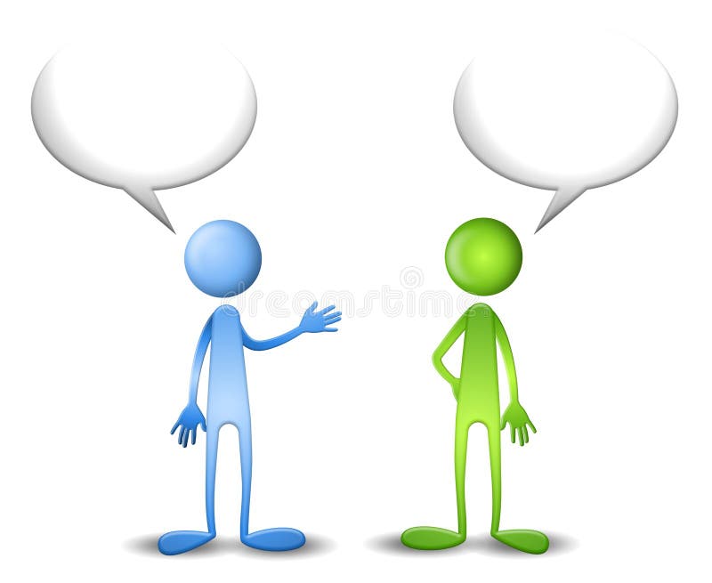 Blue and Green Have a Talk stock illustration. Illustration of ...