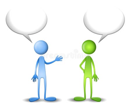 Blue and Green Have a Talk stock illustration. Illustration of ...