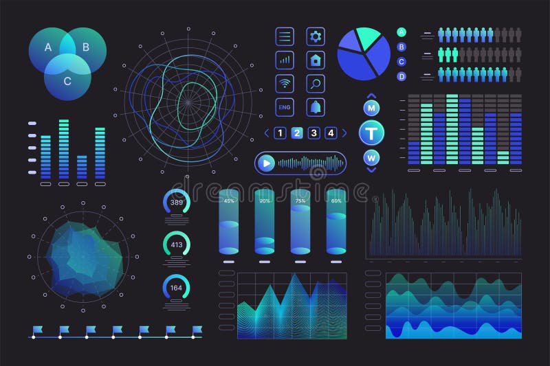 Web Dashboard Dark Ui Stock Illustrations – 772 Web Dashboard Dark Ui ...