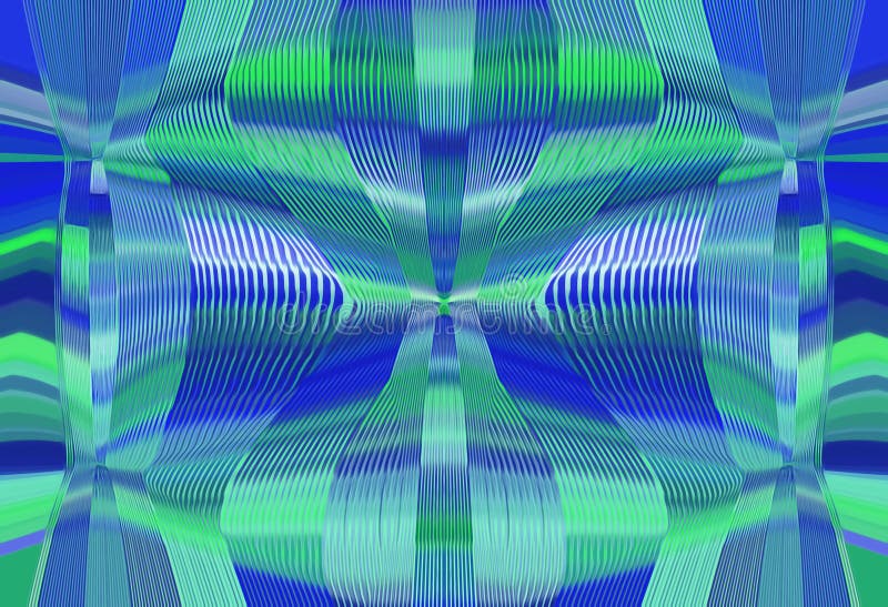 Blue and Green Lines Drawing Texture Abstract Stock Illustration ...