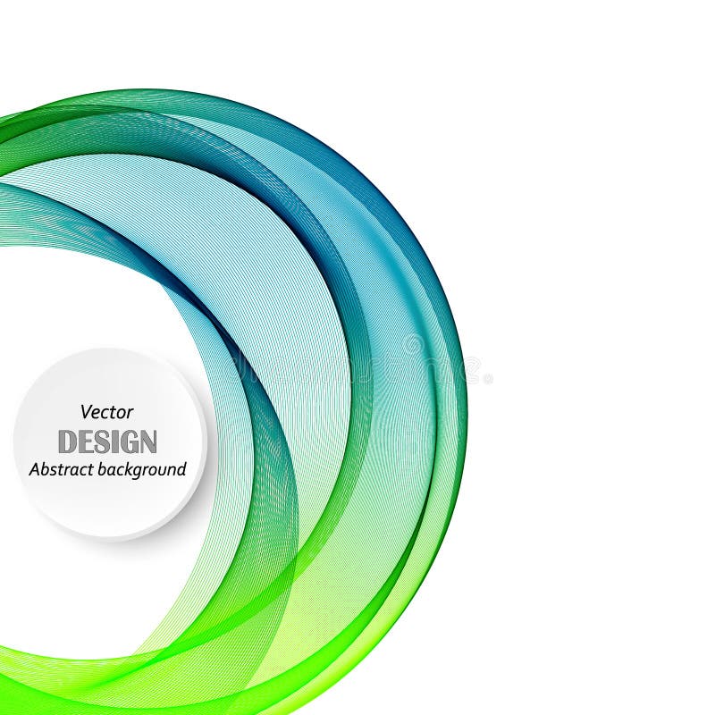 Blue Green Round Wave Lines on Black Background, Frame Design ...