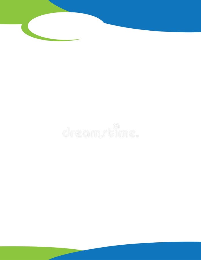Blue Green Logo Letterhead Template Stock Illustration - Illustration ...