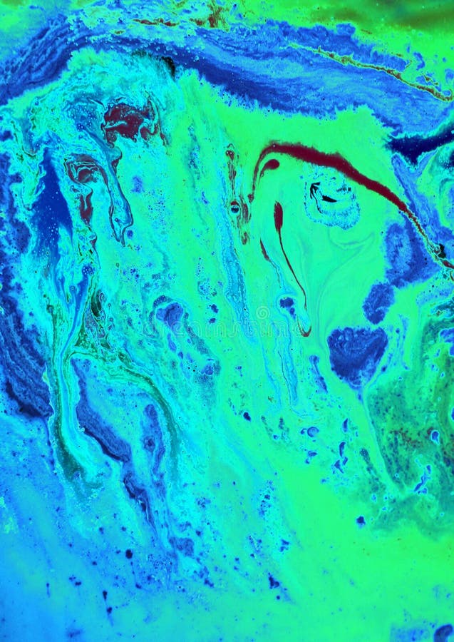 Blue-green Marble Background. Acrylic Texture with Marble Pattern ...