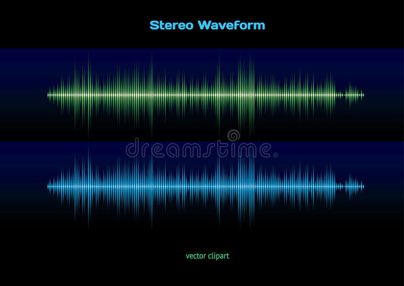 Blue sound waveform stock vector. Illustration of audio - 29601230