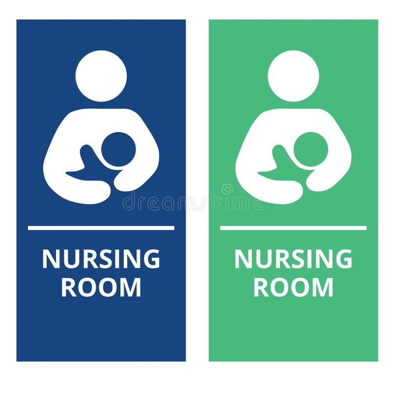 Blue and Green Nursing Room Banners on a White Background Stock Vector ...