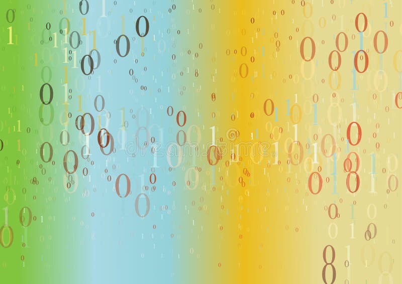 Blue Green and Orange Gradient Binary Numbers Background Beautiful ...
