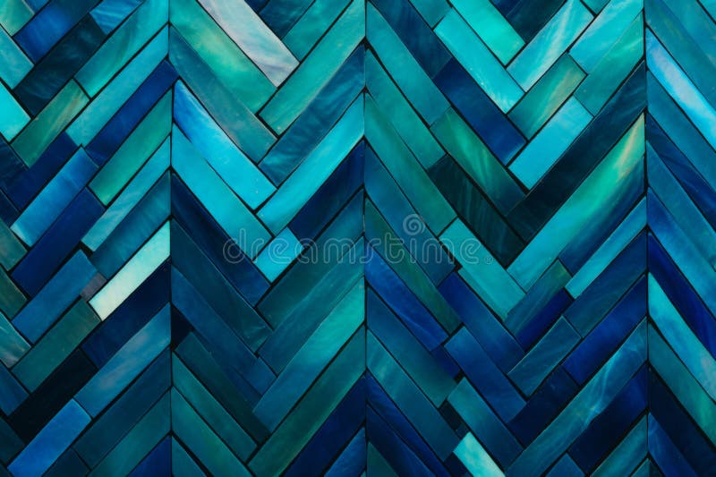 Blue and Green Pattern of Tiles with Diagonal Design. Generative AI ...