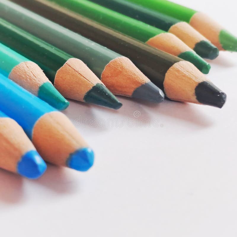 Pencils Stacked in Log House Stock Photo - Image of gradation ...
