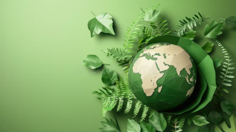 A Blue-green Planet Symbolizing Environmental Protection. Stock ...