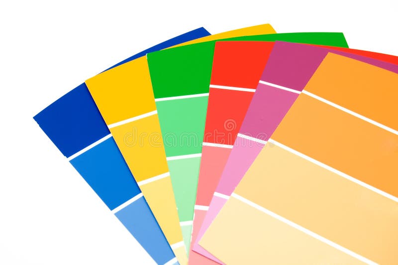 Blue,Green,Red,Yellow Isolated Paint Samples Stock Photo - Image of ...