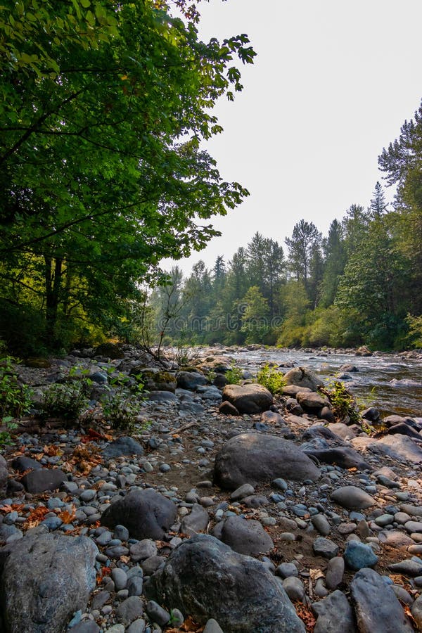 Blue Green Rocks and Shadows Along River Edge Stock Photo - Image of ...