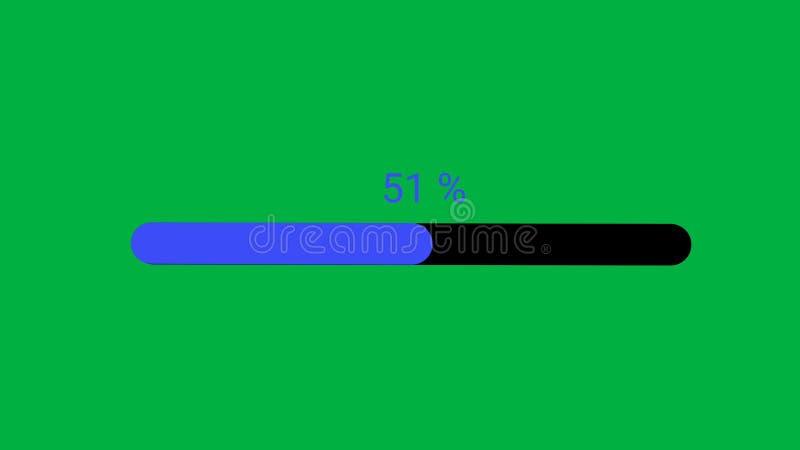 Blue 0-100 Green Screen Loading Bar Downloading Bar Loading Screen ...
