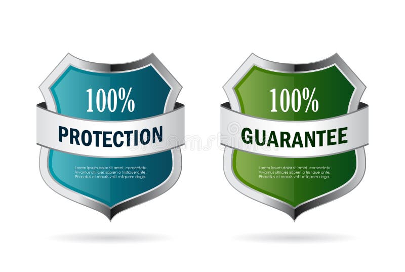 Blue and Green Secure Shield Icon Stock Vector - Illustration of ...