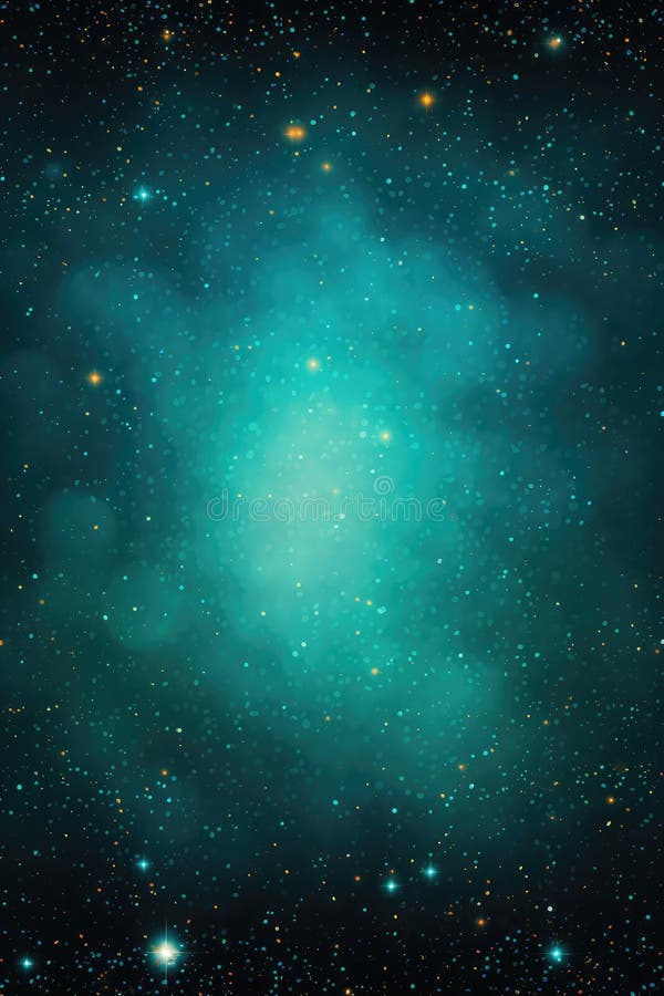 A Blue and Green Space Filled with Lots of Stars Stock Illustration ...