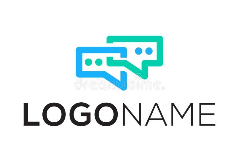 Square Talk Bubble Blue Logo Stock Illustrations – 2,205 Square Talk ...