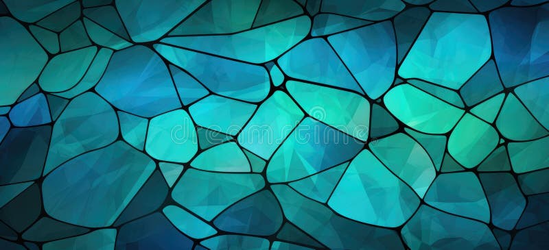A Blue and Green Stained Glass Stock Illustration - Illustration of ...