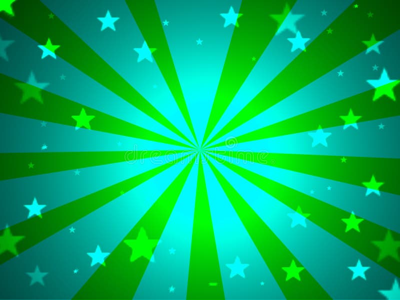 Blue and green stars stock illustration. Illustration of designed - 7061281