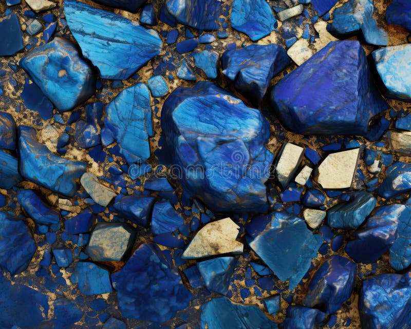 Blue-green Stone Background, Azurite Stone Texture. Stock Illustration ...