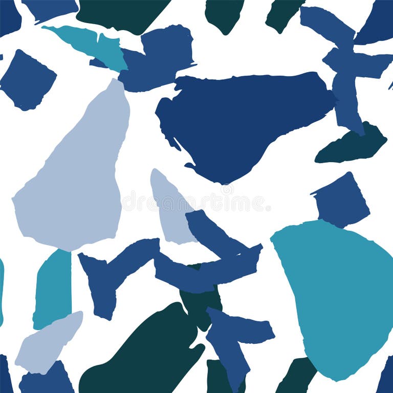 Blue and Green Terrazzo Tile Vector Seamless Stock Vector ...
