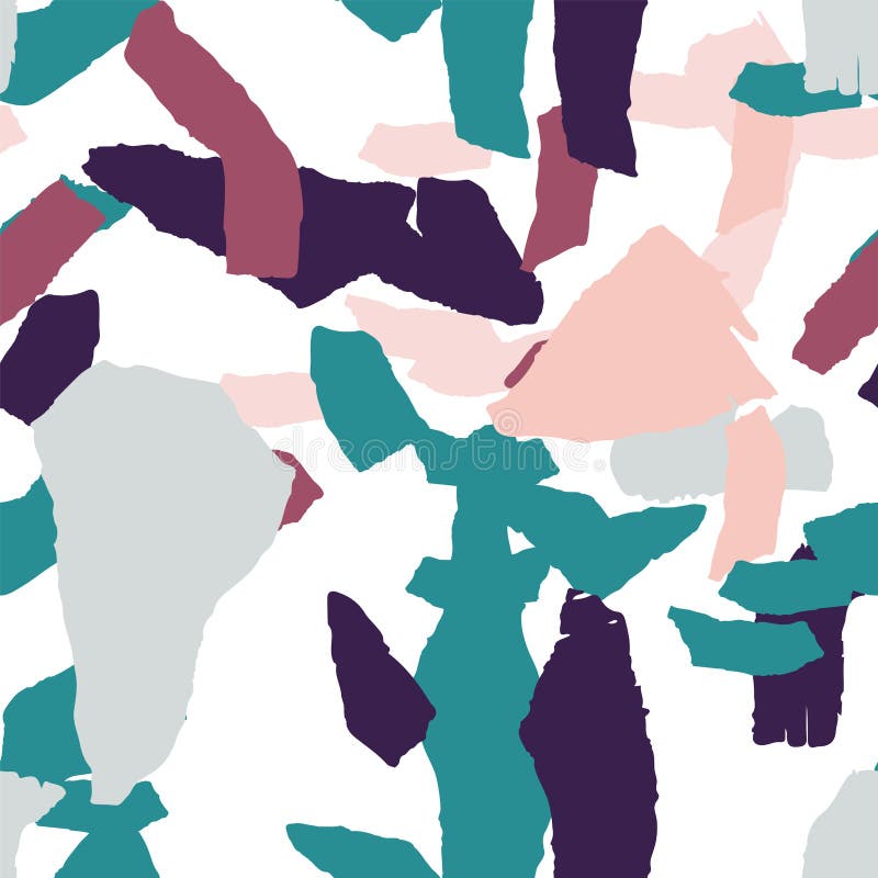 Blue and Green Terrazzo Tile Vector Seamless Stock Vector ...