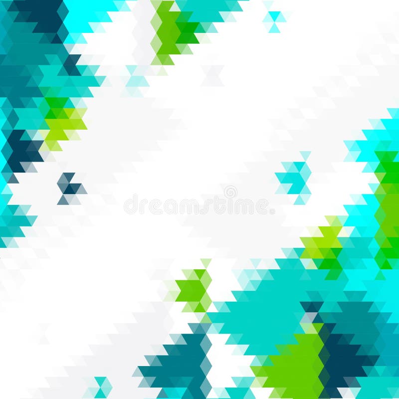 Blue and Green Triangles. Abstract Background. Template for Advertising ...